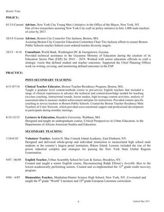 Travis J Bristol CV | PDF