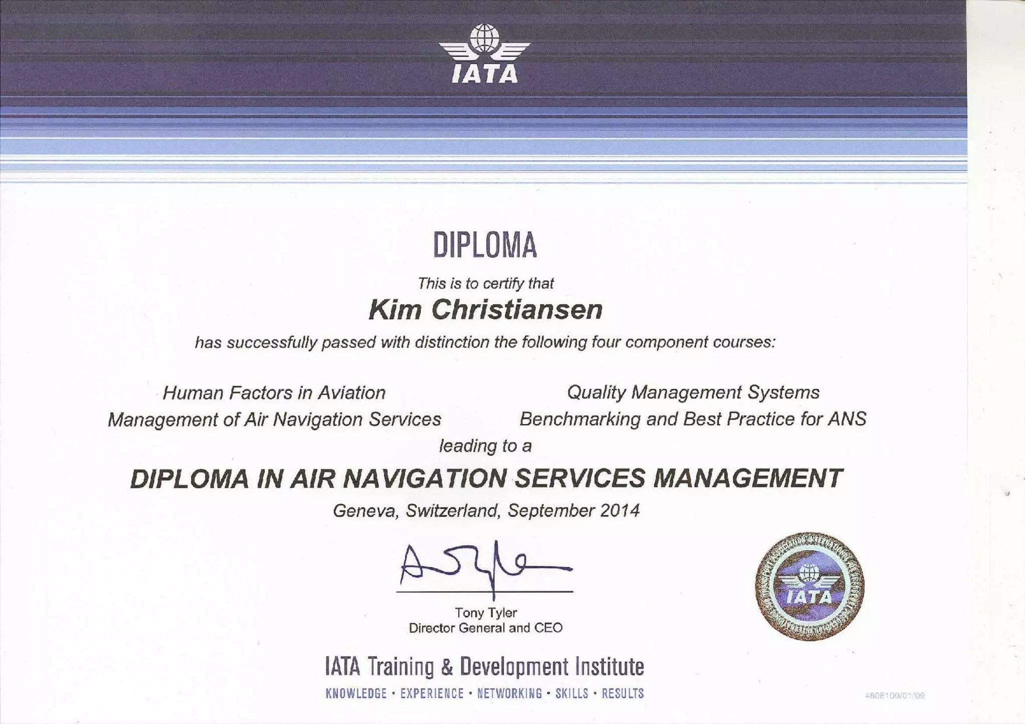 IATA Diploma - Kim Christiansen | PPT