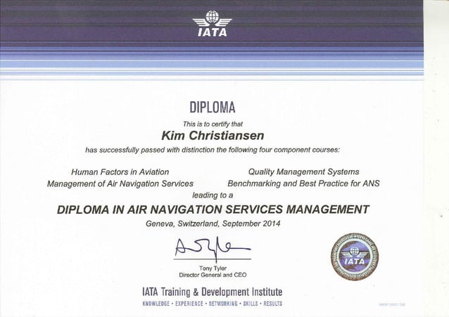 IATA Diploma - Kim Christiansen | PPT