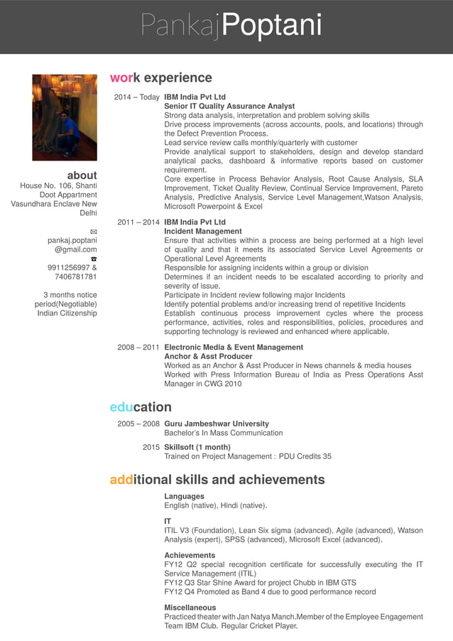 _Pankaj_Poptani_CV | PDF