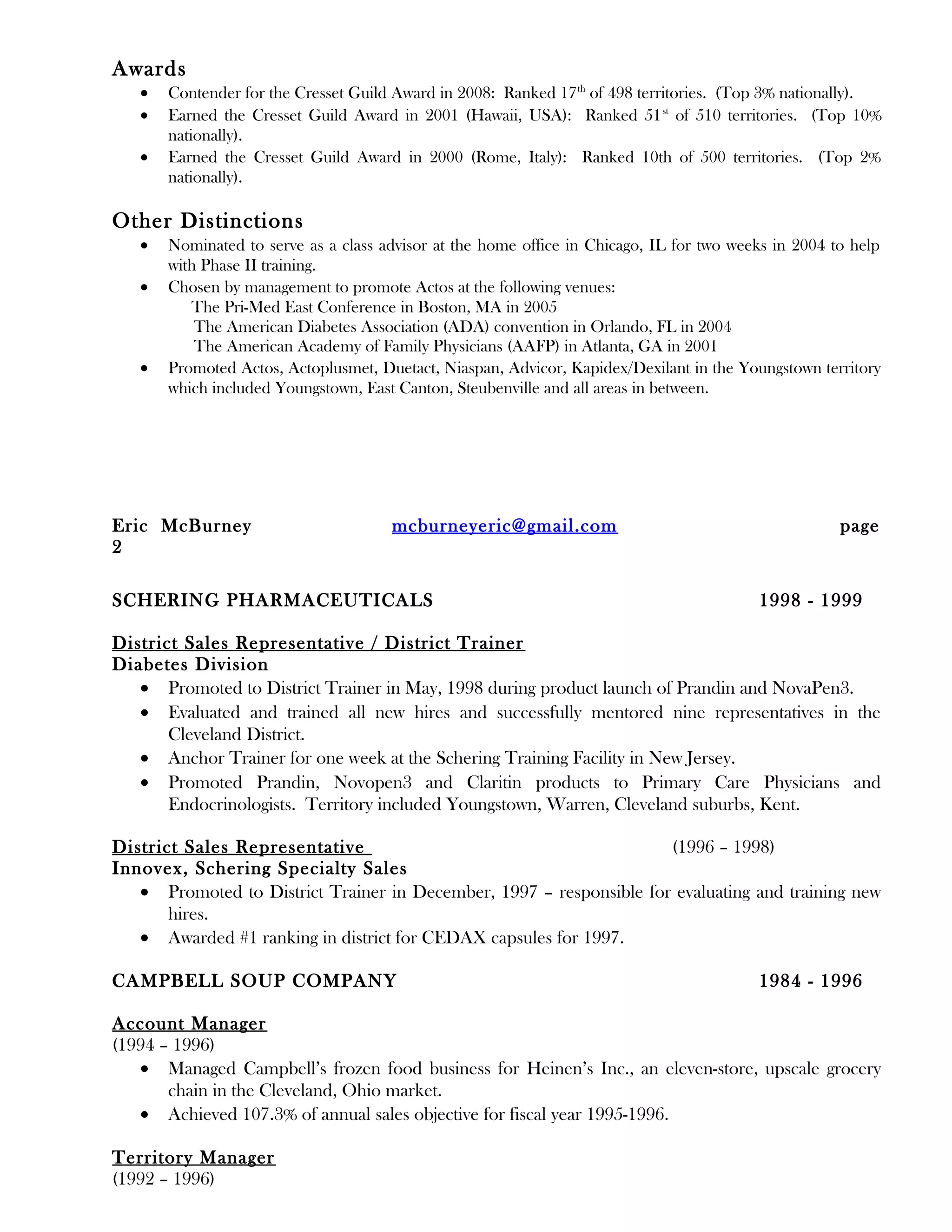 Eric McBurney Resume (2) | PDF