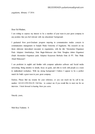 Application letter | DOCX