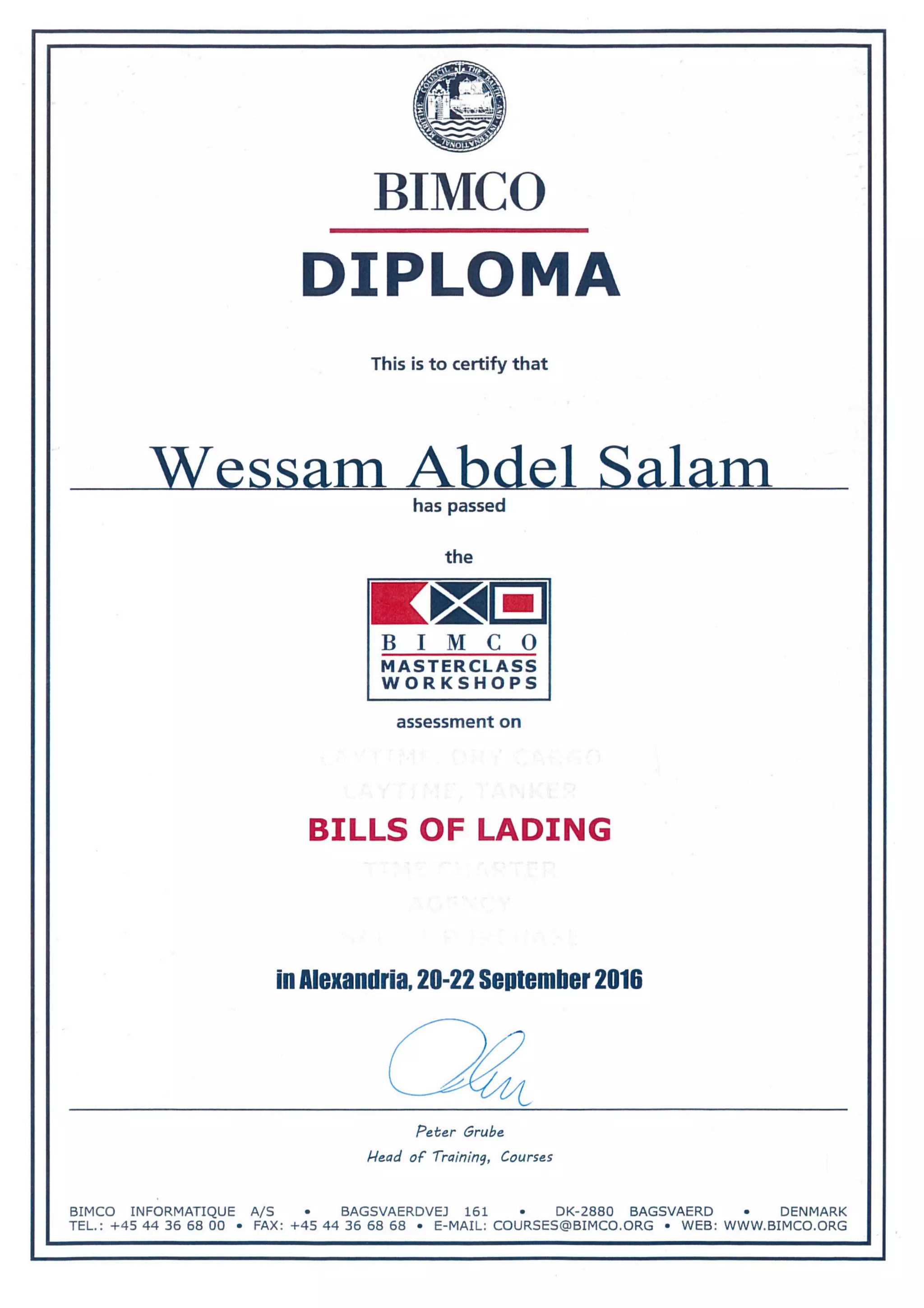 BIMCO - Bill Of Lading DIPLOMA | PDF