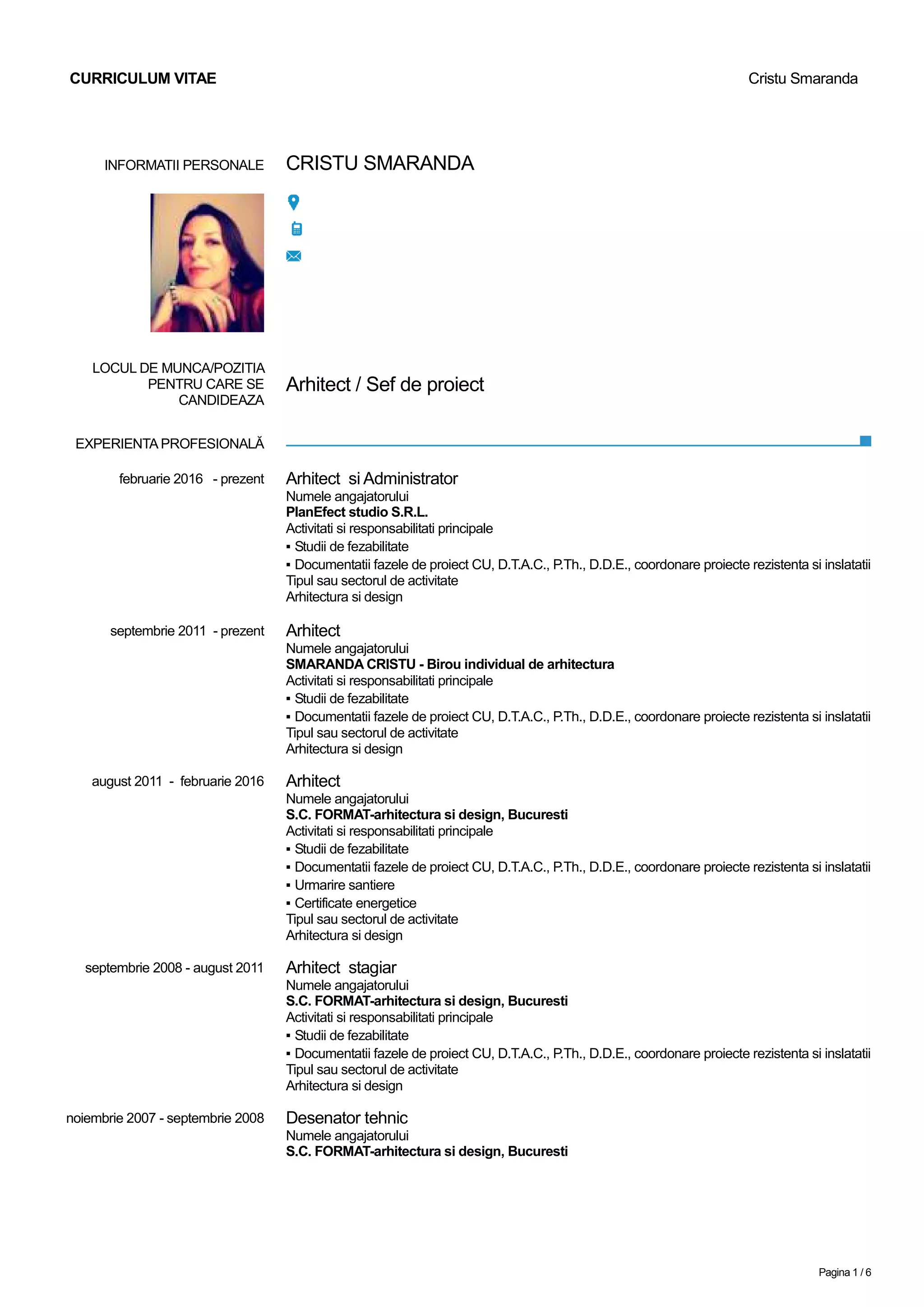 CV_Smaranda Cristu_2016_b | PDF