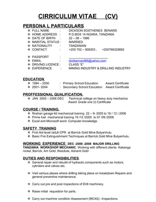DICKSON CV | DOC