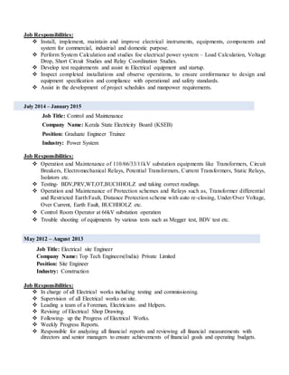 cv of renjith chandran | DOCX