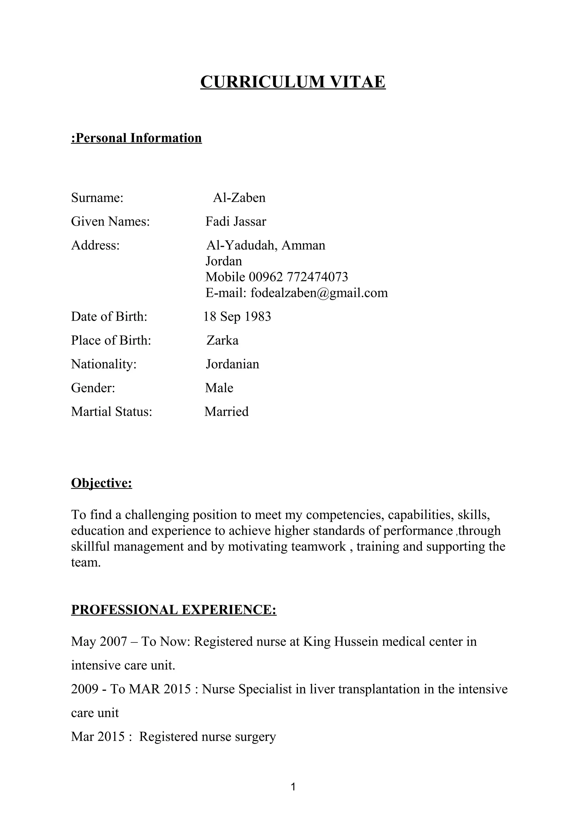 Fadi CV | DOC