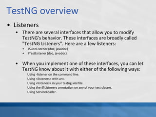TestNG introduction | PDF