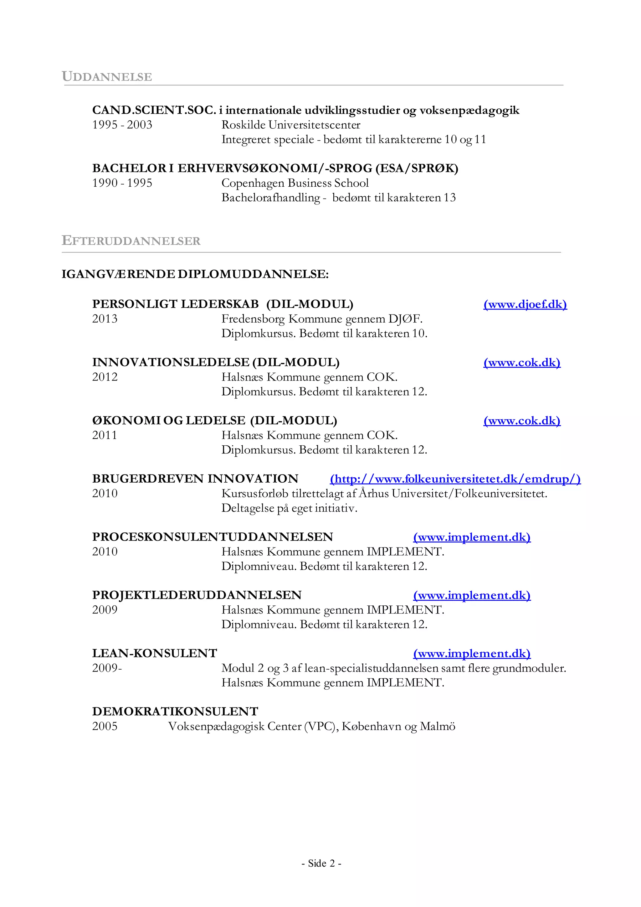 CV - Johnny Damkjær Grenzlikowski | DOCX