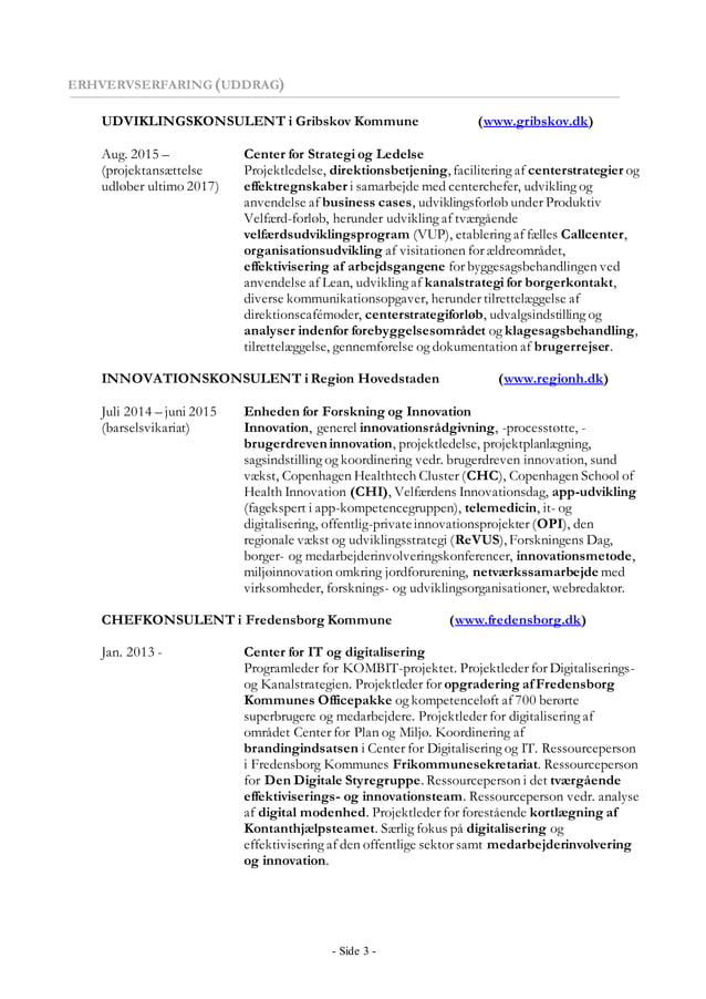 CV - Johnny Damkjær Grenzlikowski | PDF