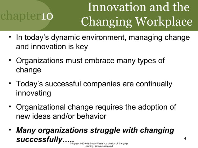 9e daft chapter_10_managing_change_and_innovation | PPT