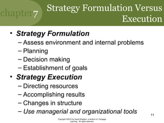 9e daft chapter_7_strategy_formulation_and_implementation | PPT