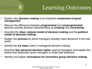 9e daft chapter_8_managerial_decision_making | PPT