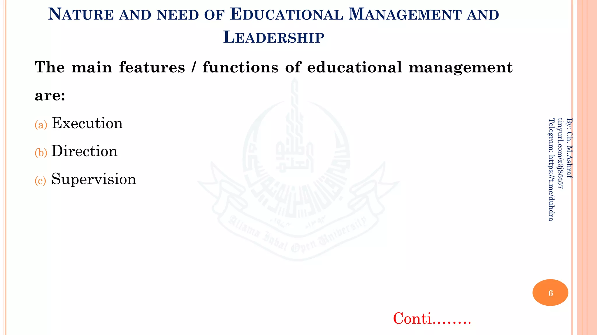 Educational Management and Leadership System | PDF