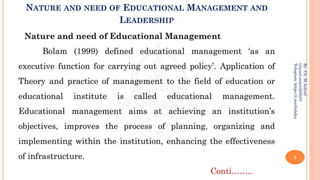 Educational Management and Leadership System | PDF