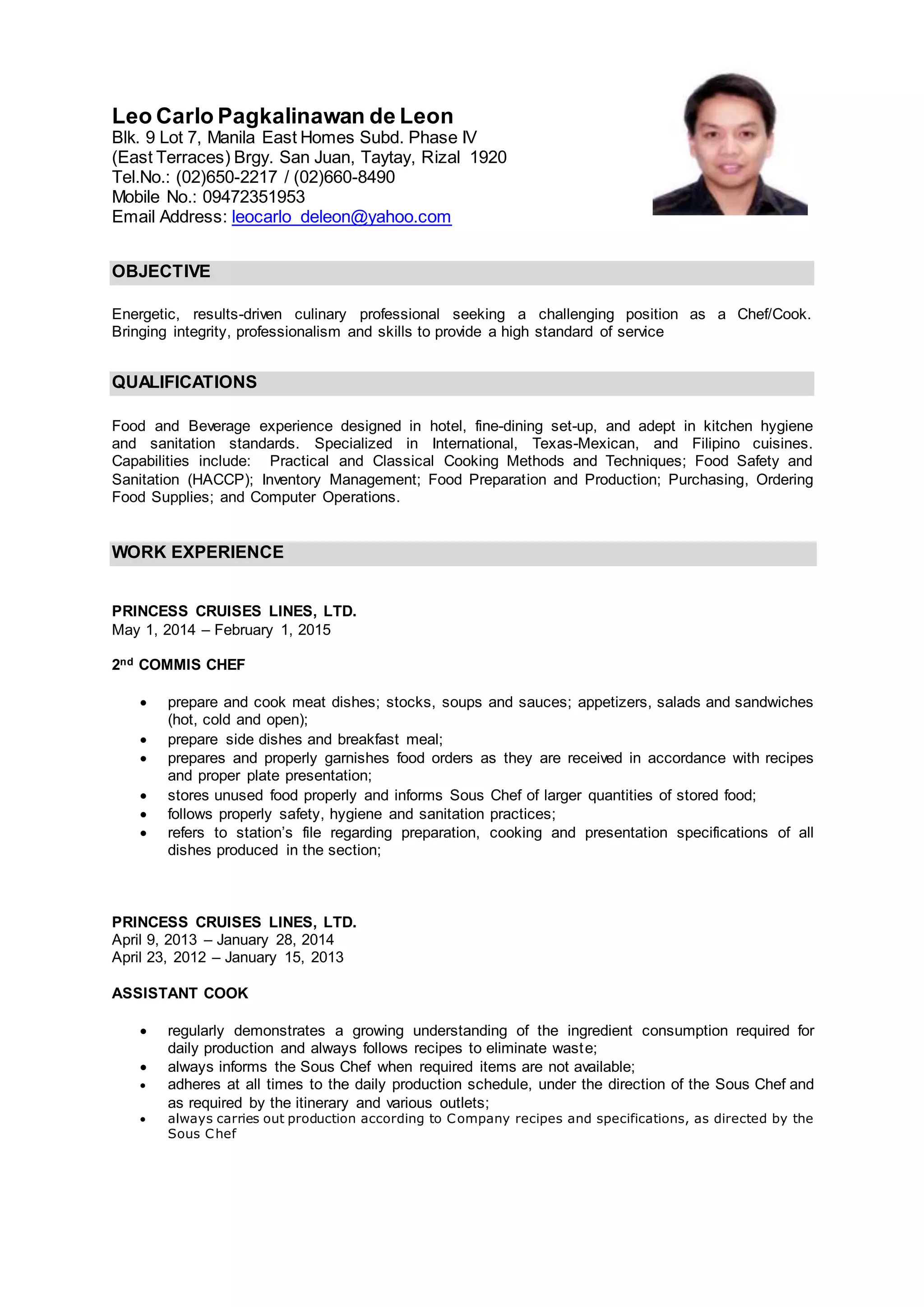 LeoCarlodeLeonResume | DOCX