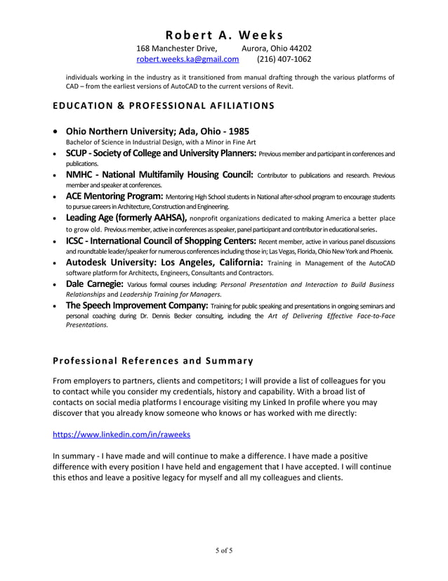 Robert Weeks Res Current | DOC