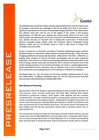 Gemini Press Release | PDF