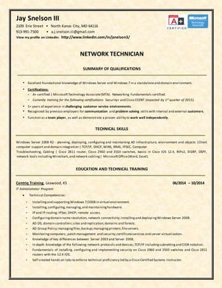 Jay Snelson Resume | PDF