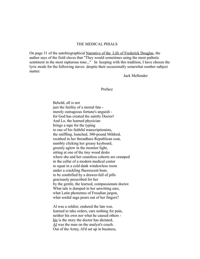 The Medical Phials (The Poem) | PDF