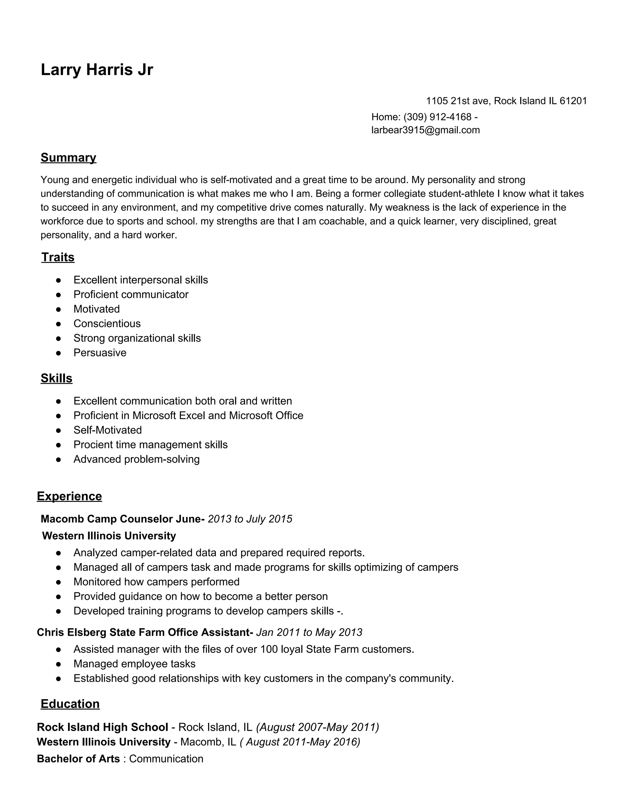 LarryHarrisResume1(1) | PDF | Careers