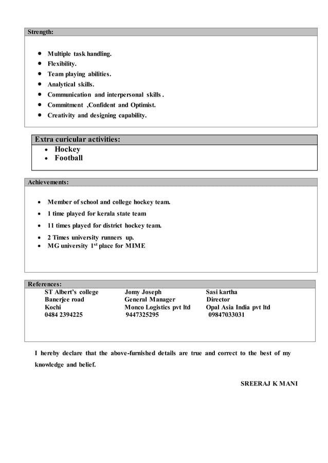 sreeraj k mani new cv (2) | DOCX