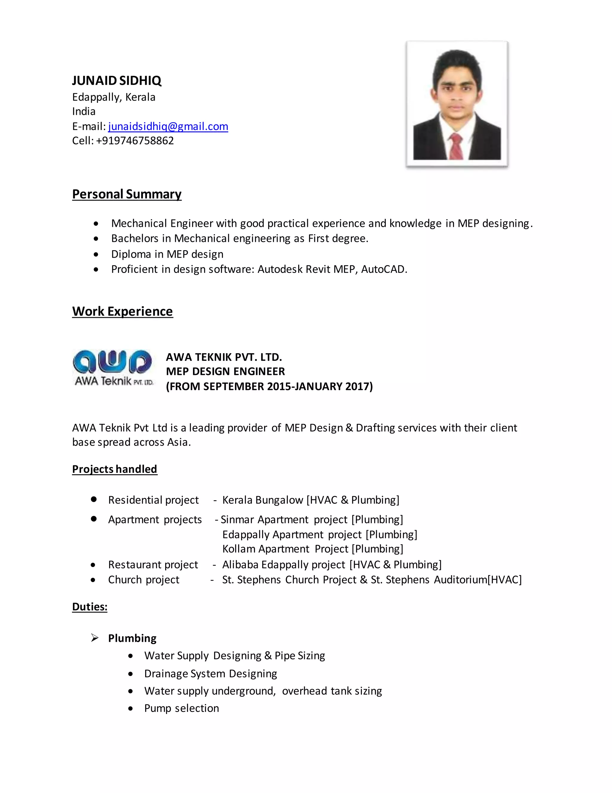 Junaidsidhiq Resume2017 | DOCX