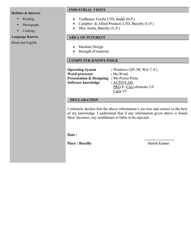 harish resume 01 | PDF | Careers