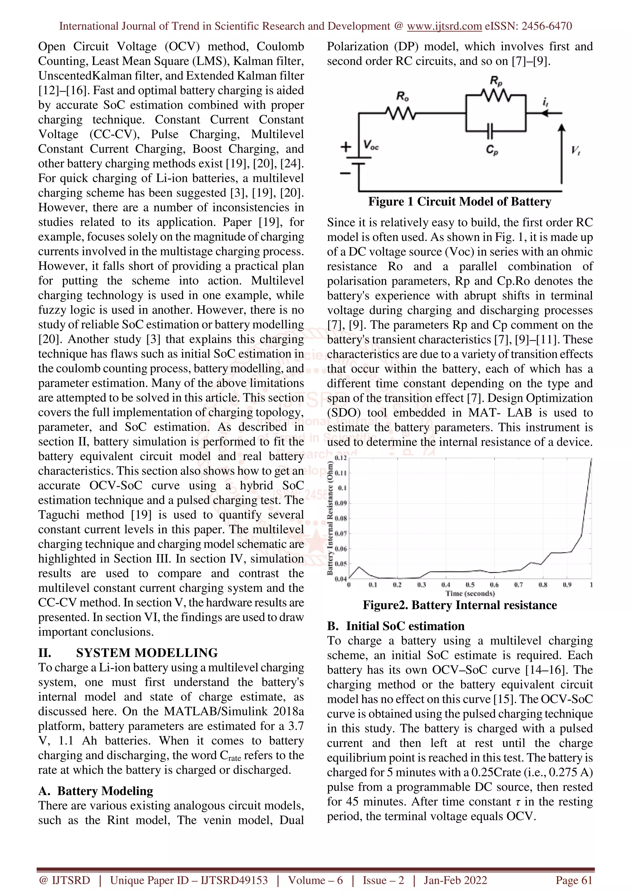 Electric Vehicles Battery Charging by Estimating SOC using Modified Coulomb Counting | PDF