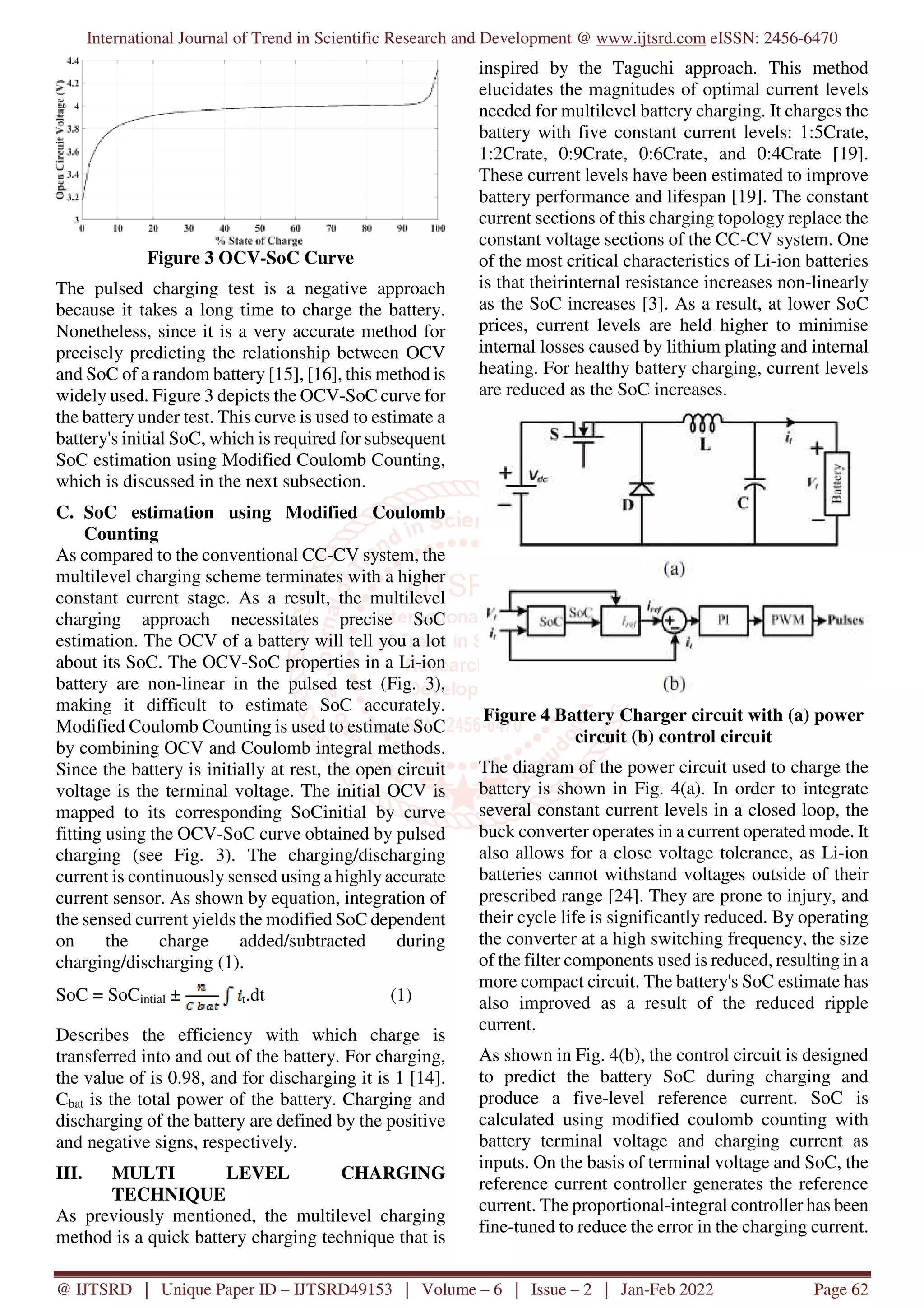 Electric Vehicles Battery Charging by Estimating SOC using Modified Coulomb Counting | PDF