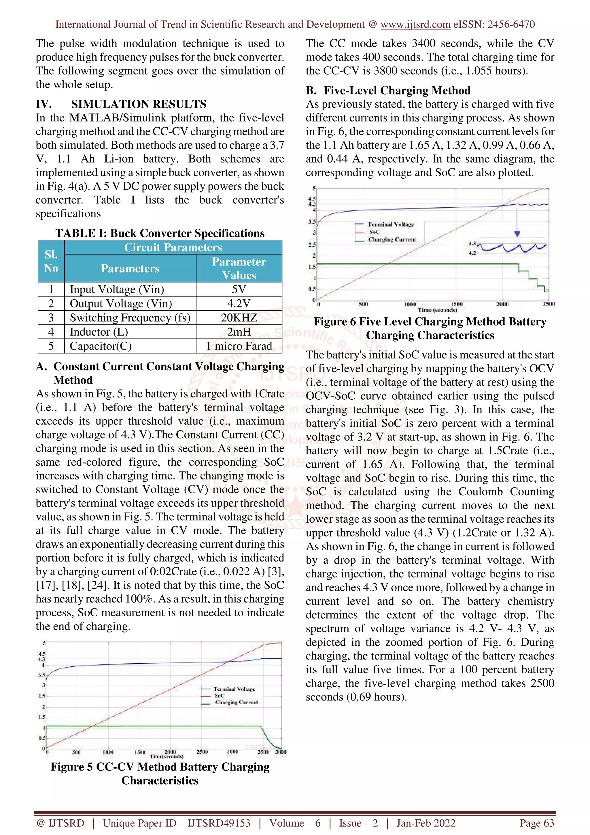 Electric Vehicles Battery Charging by Estimating SOC using Modified ...