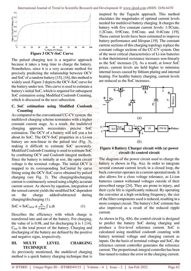 Electric Vehicles Battery Charging by Estimating SOC using Modified ...