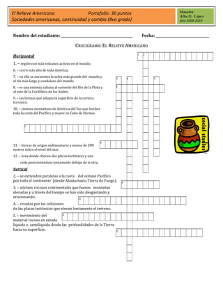 El Relieve Americano (Tarea en clase) | PDF