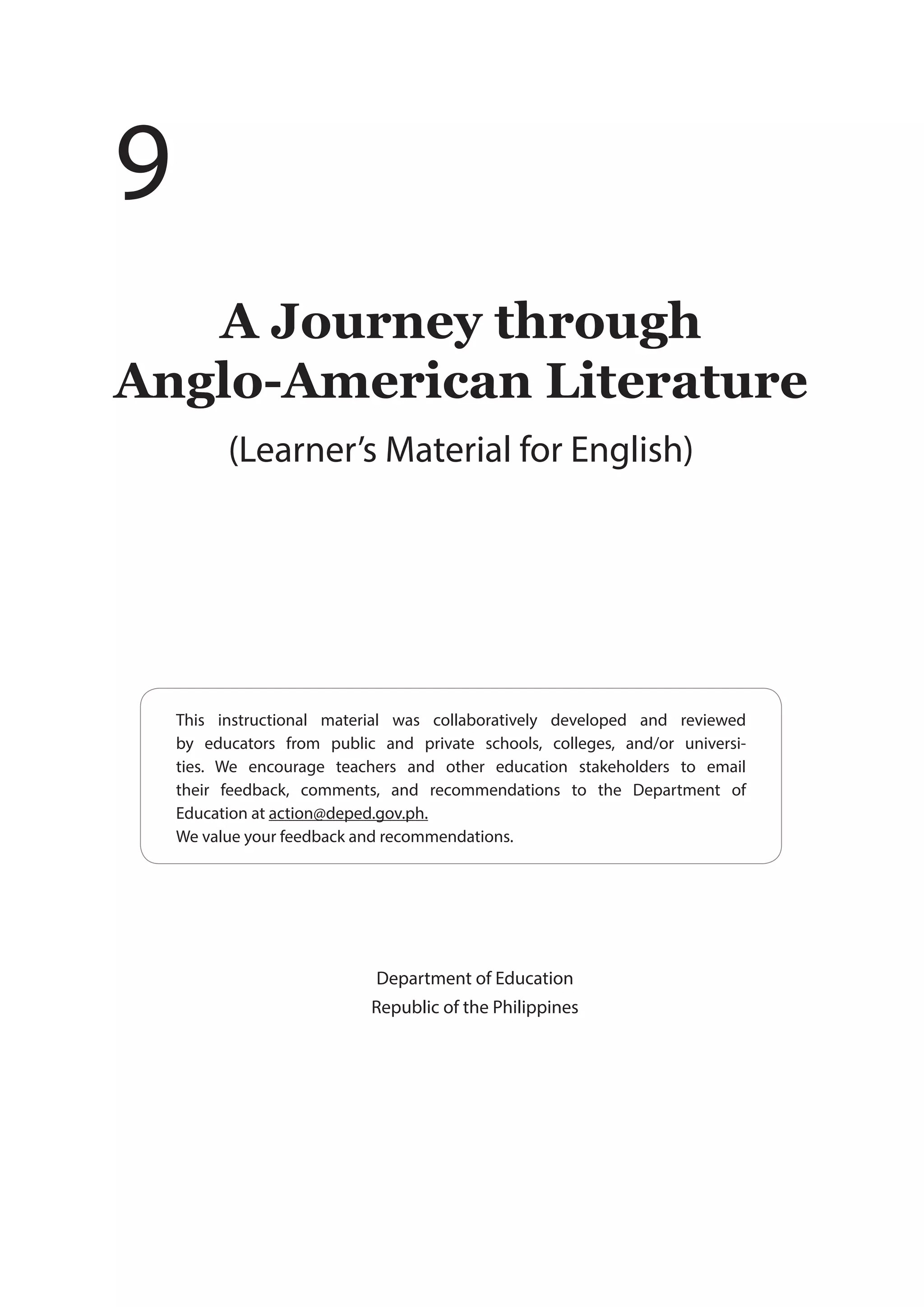 Grade 9 Learning Module in English - Complete | PDF