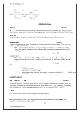 9th SA2 CBSE English sample paper | PDF | Standardized Testing ...