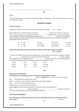 9th SA2 CBSE English sample paper | PDF