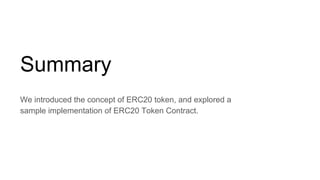 ERC20 Token Contract | PPT