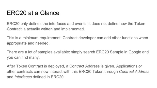 Erc20 Token Contract Ppt