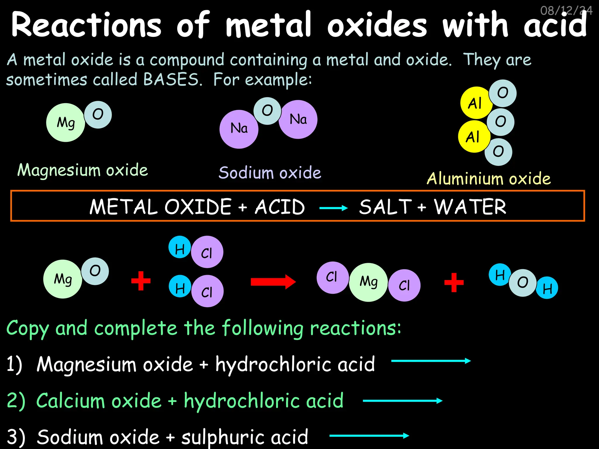 9E Reactions of Metals.ppt Chemistry Year 9 | PPT