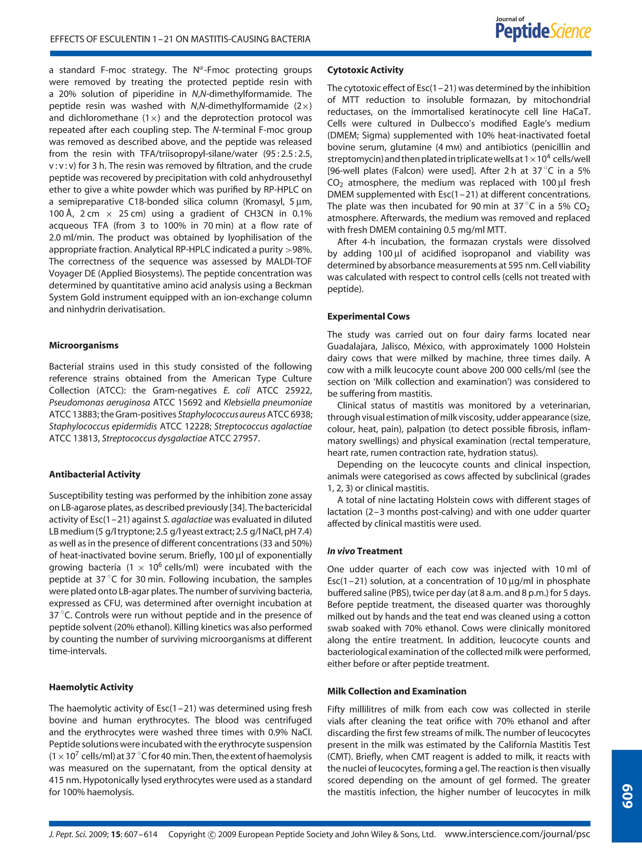 9 esculentin 1–21 a linear antimicrobial peptide from frog skin with ...