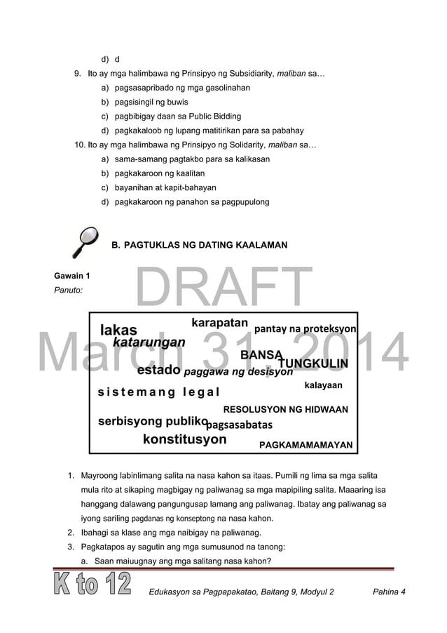Grade 9 Learning Module in Edukasyon sa Pagpapakatao - Complete | PDF