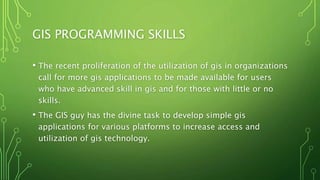 9 essential gis skills | PPT