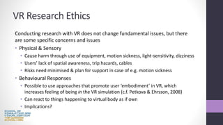 VR Research Ethics | PPTX