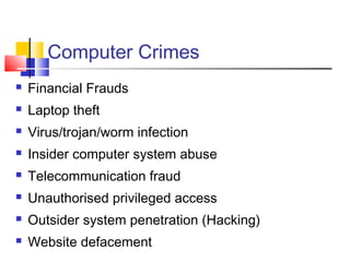 9 ethics in it space | PPT | Computing | Technology & Computing