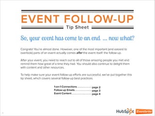 9) event follow up tip sheet | PDF