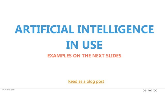 9 Examples of Artificial Intelligence in Use Today | PDF