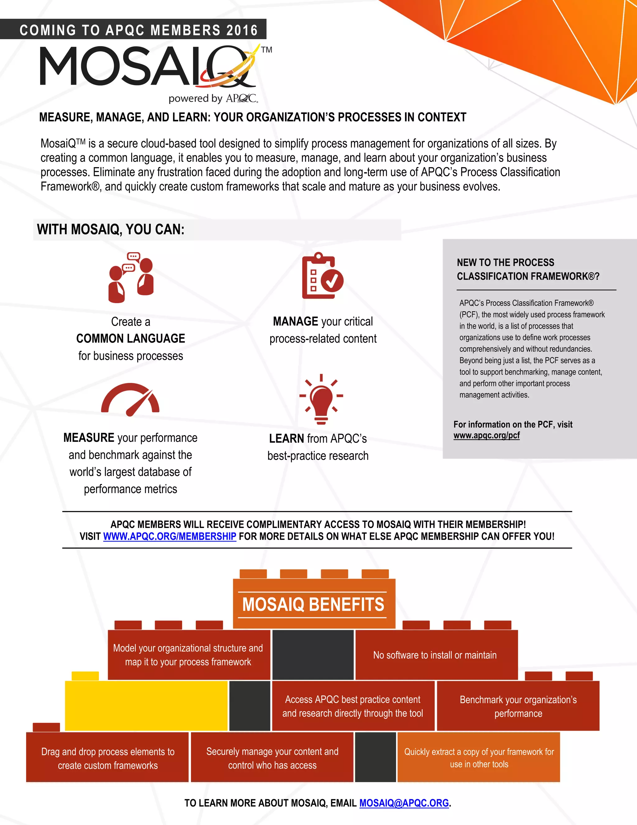 MosaiQ One Pager from APQC | PDF