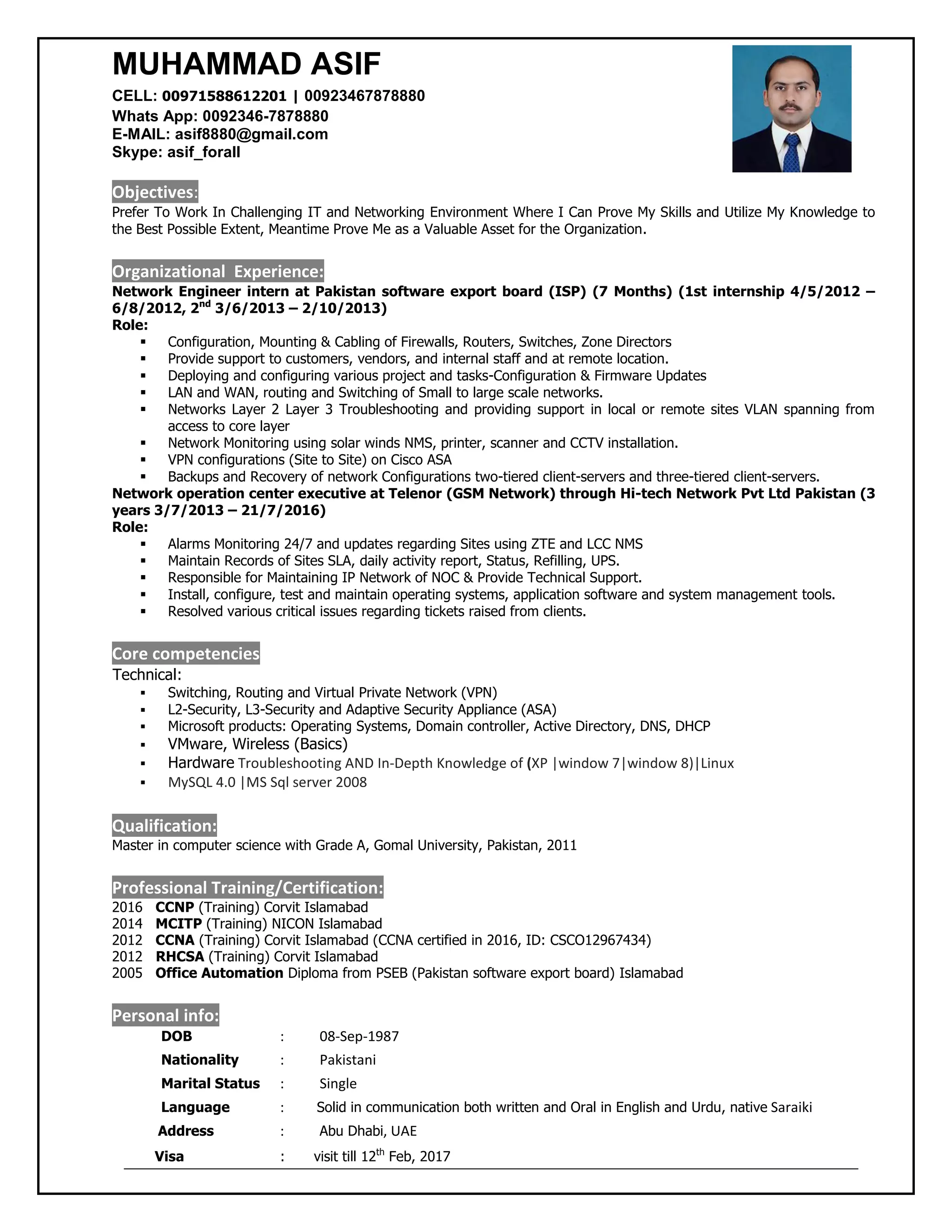 M-asif's CV | PDF