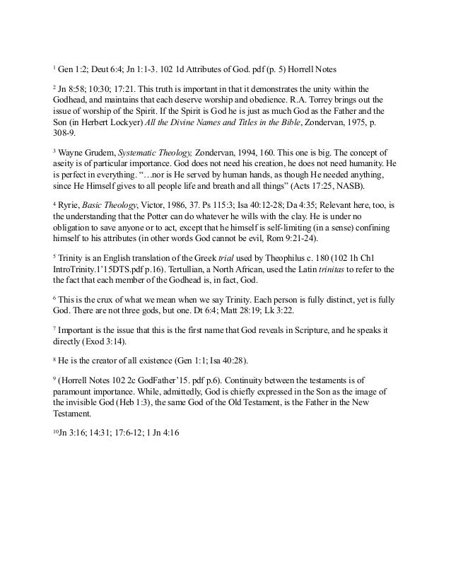 DP Doctrinal Statement of God