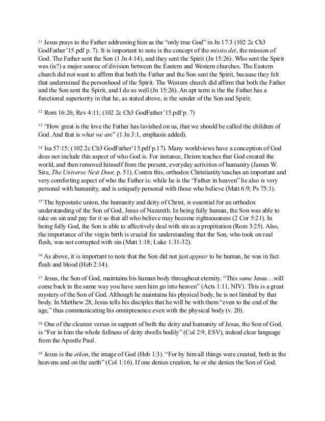 DP Doctrinal Statement of God